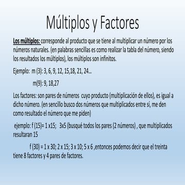 Múltiplos-y-Factores curso sexto año basico | PPTX