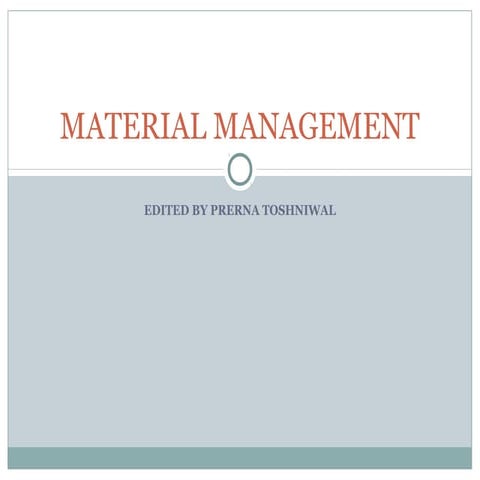Material Management | PPT