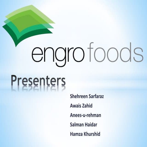 Final Project on Engro Foods Ltd. | PPTX | Agriculture | Industries