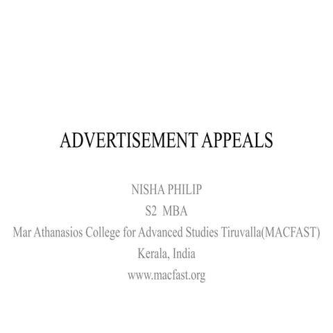 ADVERTISEMENT APPEALS | PPTX