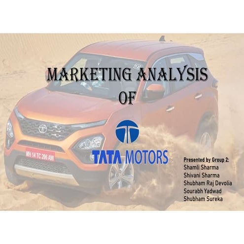 Marketing analysis of Tata Motors | PDF