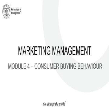Marketing Management - 4 MODULE - Consumer Buying Behaviour.pptx