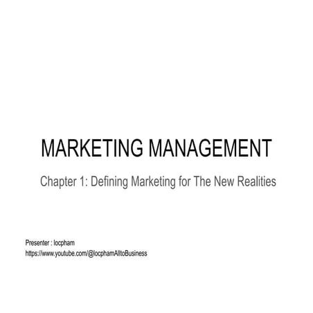 Chapter 1 - Kotler 15th Edition for marketing | PPTX
