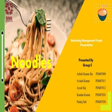 Marketing plan of sunfeast yippee | PPTX