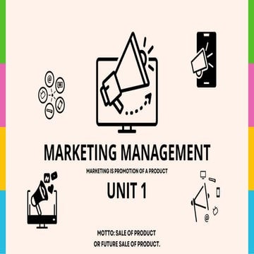202 - Marketing Management [Unit 1: Introduction] [BBA II, Rajasthan ...