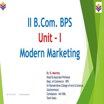 Modern Marketing - Unit I - Meaning and Definition of Markets ...