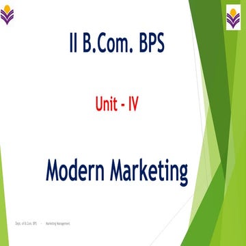 Modern Marketing - Unit IV - consumer behaviour - consumer buying ...