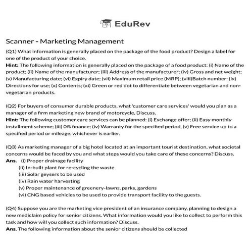 what is a marketing management and beyond | PDF