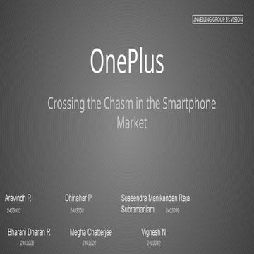 One Plus case analysis in marketing mngement | PPT