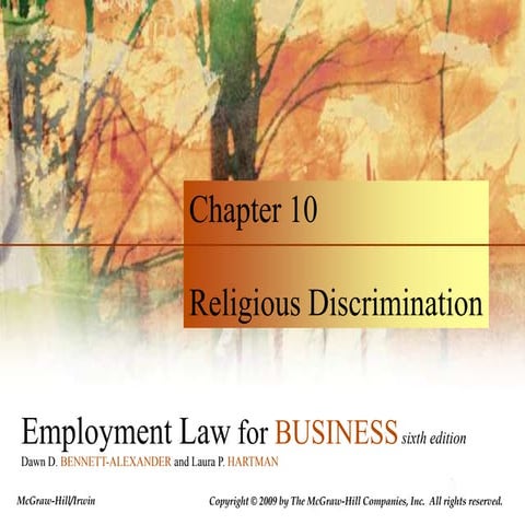MM411 Chapter 10 Religious Discrimination Power Point Outline | PPTX
