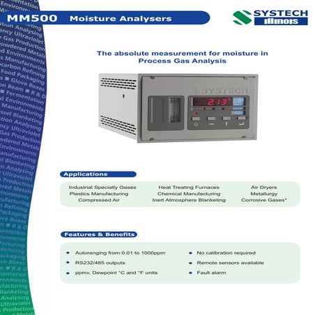 Mm500 Moisture Analysers | PDF