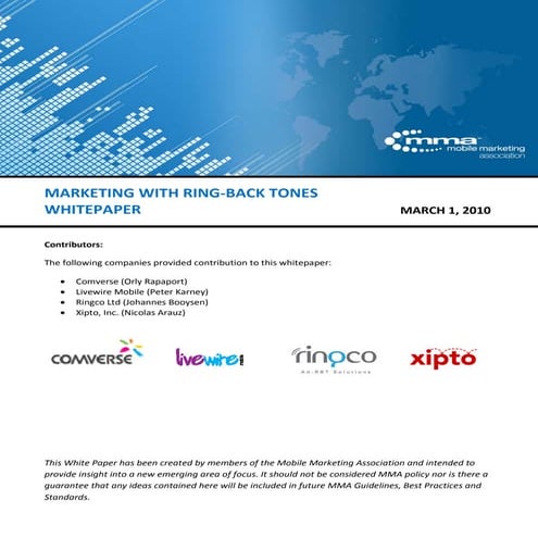 Mma ringback tone_whitepaper | PDF