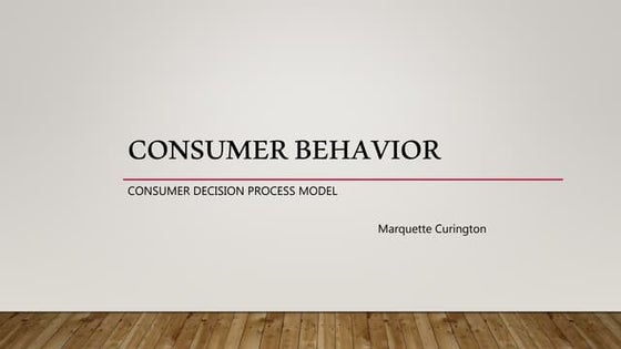 Chapter 6- MRK 2100 Consumer Behavior Power point | PPT