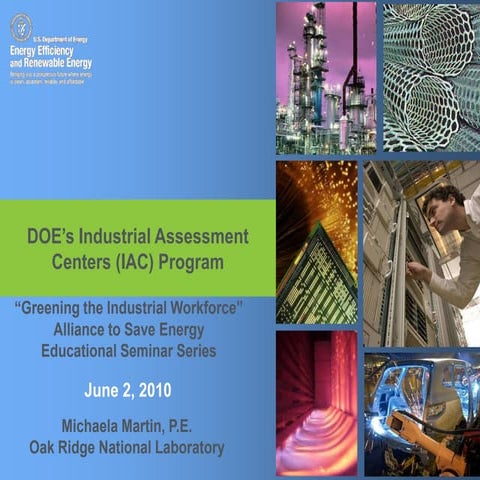 DOE's Industrial Assessment Centers (IAC) Program | PPTX