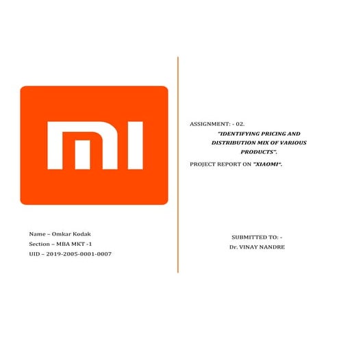 Project Report on "Xiaomi" | PDF