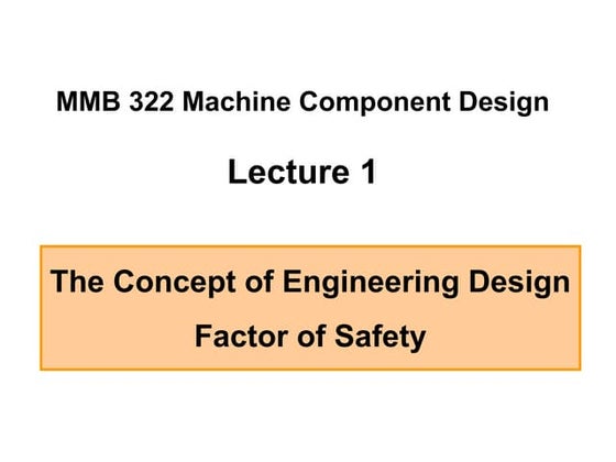 machine design Introduction unit-1 | PPT