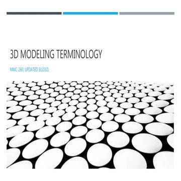 Introduction to 3D Terminology | PPTX