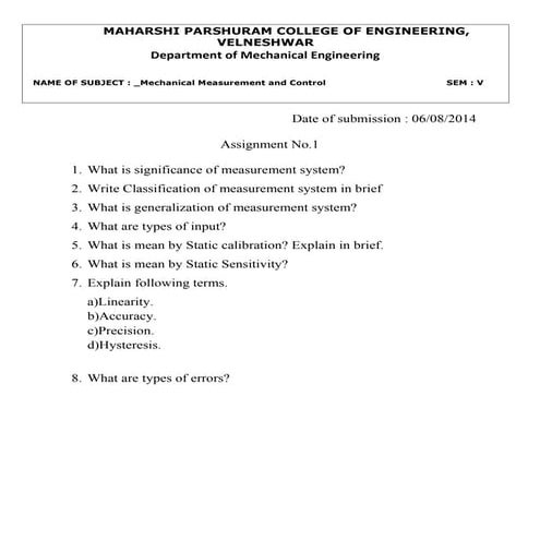 Mmc assignment 1 | PDF