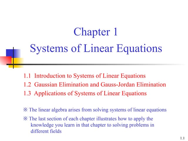 System Of Linear Equations | PPT