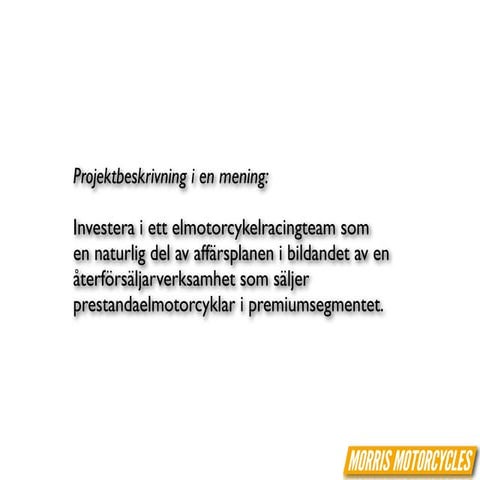 Morris Motorcycles Racing Team 2010 - II | PPT