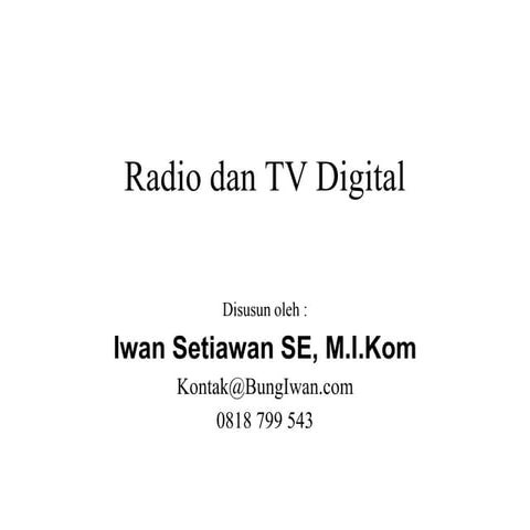Radio dan Televisi Digital | PPT