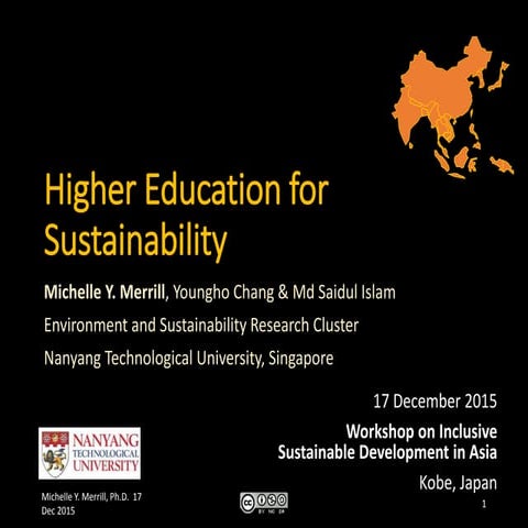 Higher Education for Sustainability 17 Dec 2015 | PPTX