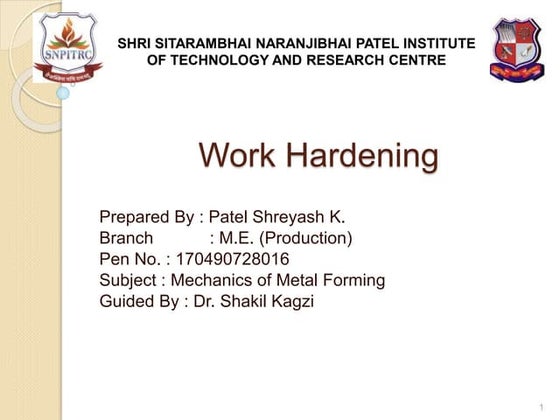 Fundamentals of metal working | PPTX | Physics | Science