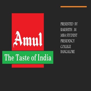 Amul company presentation, slideshare | PPT