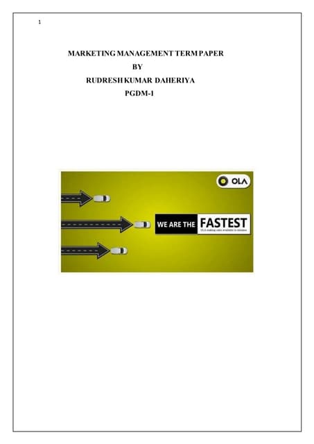 OLA COMPANY | PPTX | Marketing and Advertising | Business
