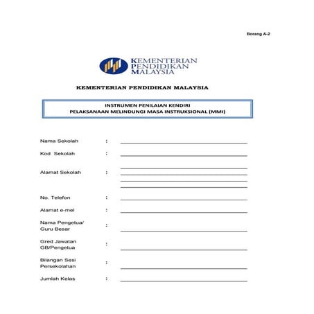 Mmi instrumen sekolah | PDF