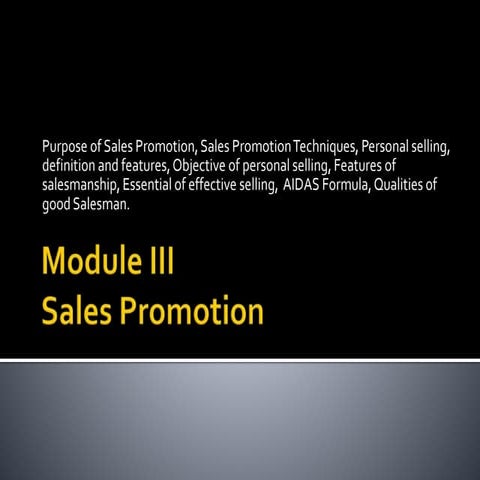 Marketing Management ii unit iii sales promotion | PPTX