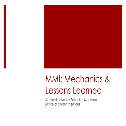 Mmi lessons learned | PPT