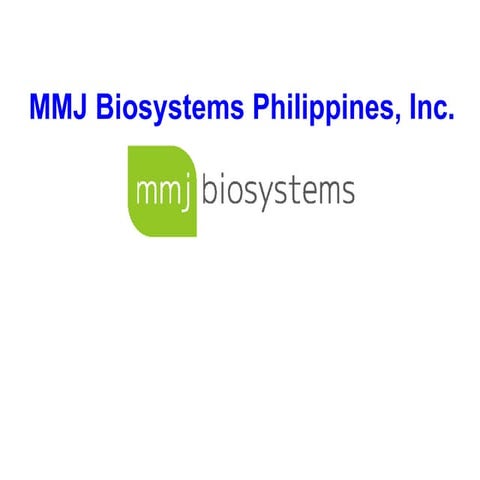 Mmj biosystems presentation-psp 2011 | PPT