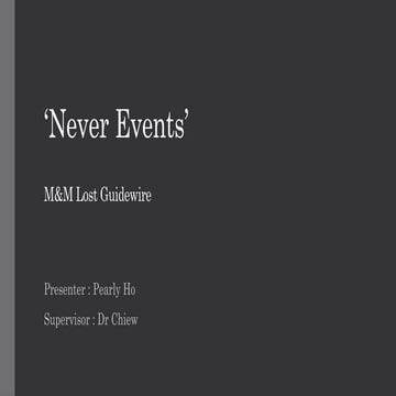 Never events, Guidewire retainment powerpoint | PPTX