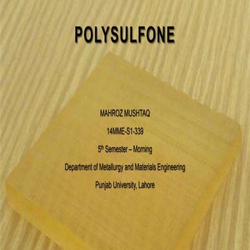 Polysulfone | PPTX