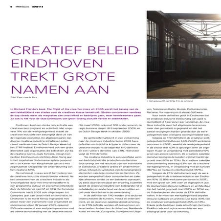 MM nieuws 2009 Creatieve industrie Eindhoven | PDF