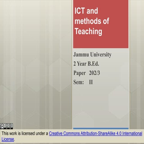 Teaching methods and ICT | PPTX