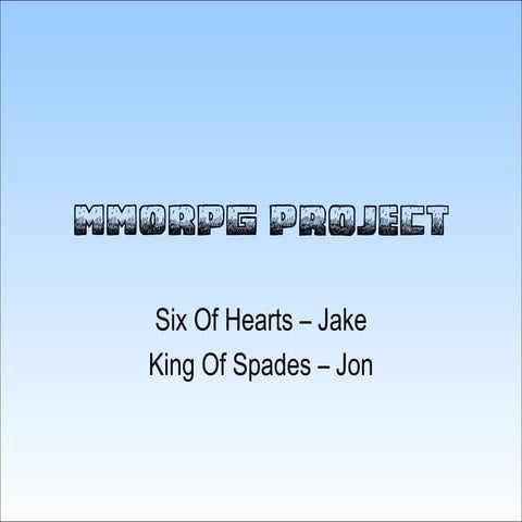 Mmorpg Project | PPT