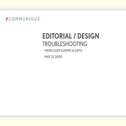 Magazine Design Troubleshooting | PPT
