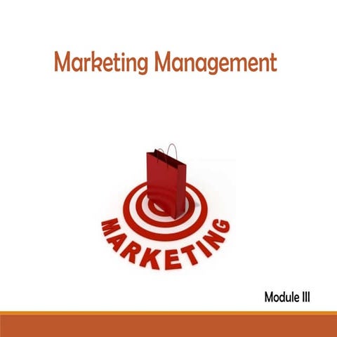 Marketing Management – Module III | PPT