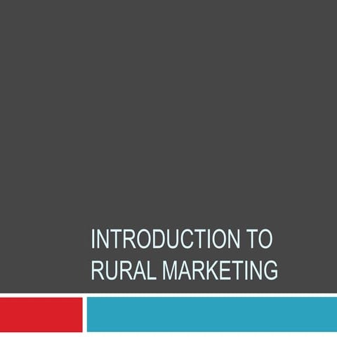 Rural Marketing | PPT
