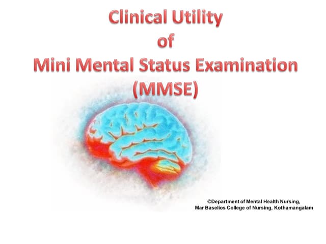 Mini mental status examination | PPSX | Standardized Testing ...