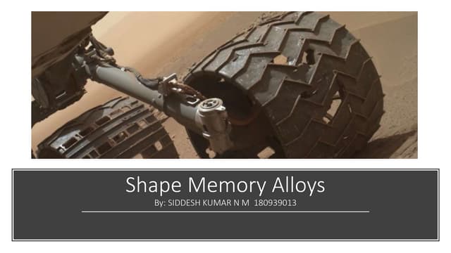 Shape memory alloys | PPTX