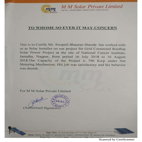 MM Solar Pvt. Ltd | PDF