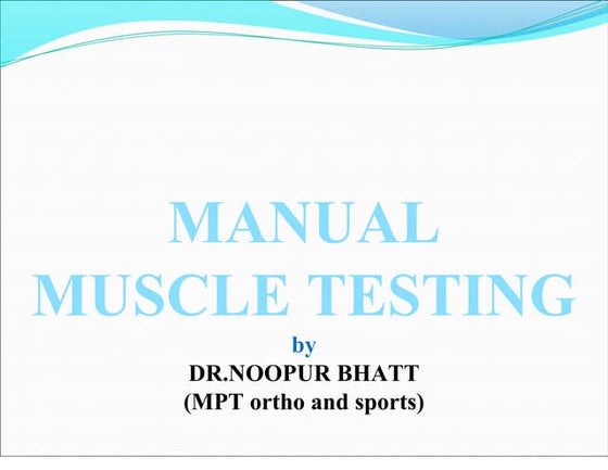 Assessment of muscle power | PPTX