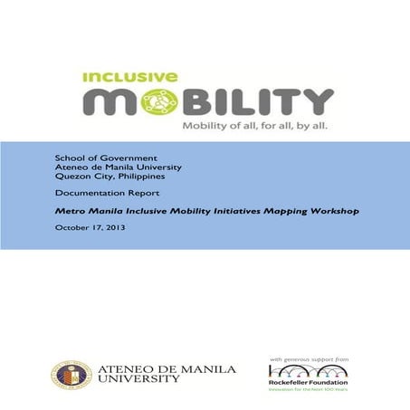 Metro Manila Transport Initiatives Mapping Workshop Documentation ...
