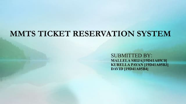 Railway management system, database mini project | PDF