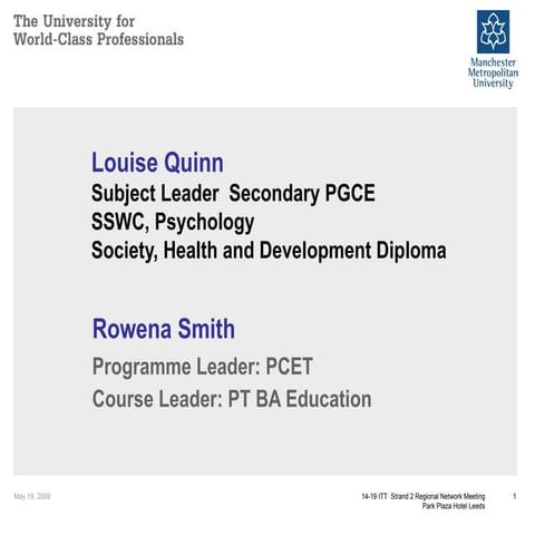 MMU Strand 2 Programme | PPT