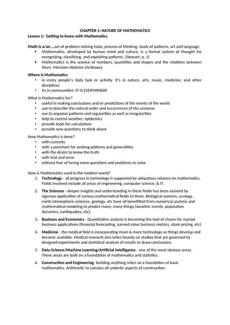 Mathematics in the modern world | PPTX | Educational Assessment | Education