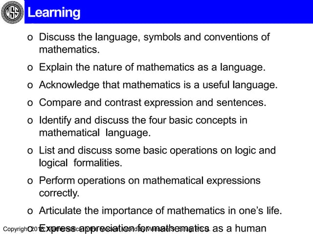 Mathematical language and symbols | PPTX